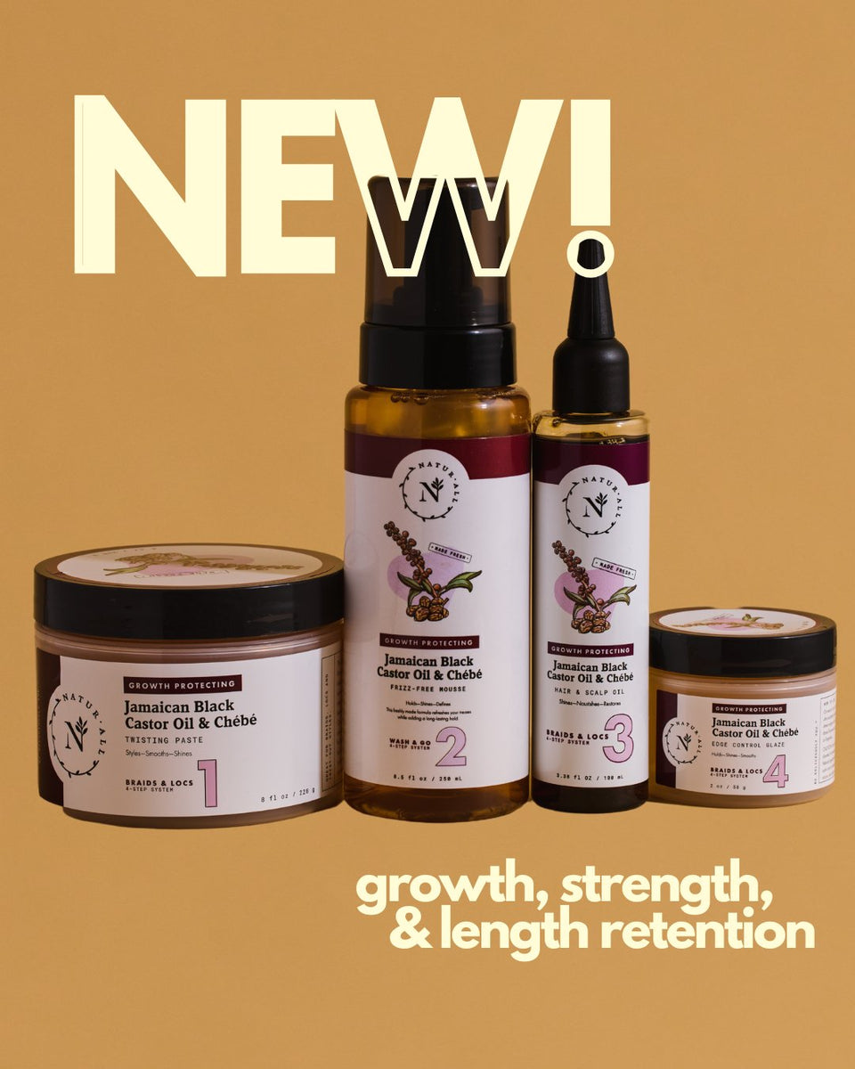 Jamaican Black Castor Oil + Chebe: Braids & Locs Collection - NaturAll